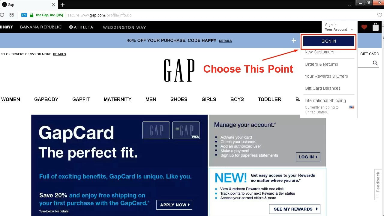 The GAP Credit Card Login on Vimeo