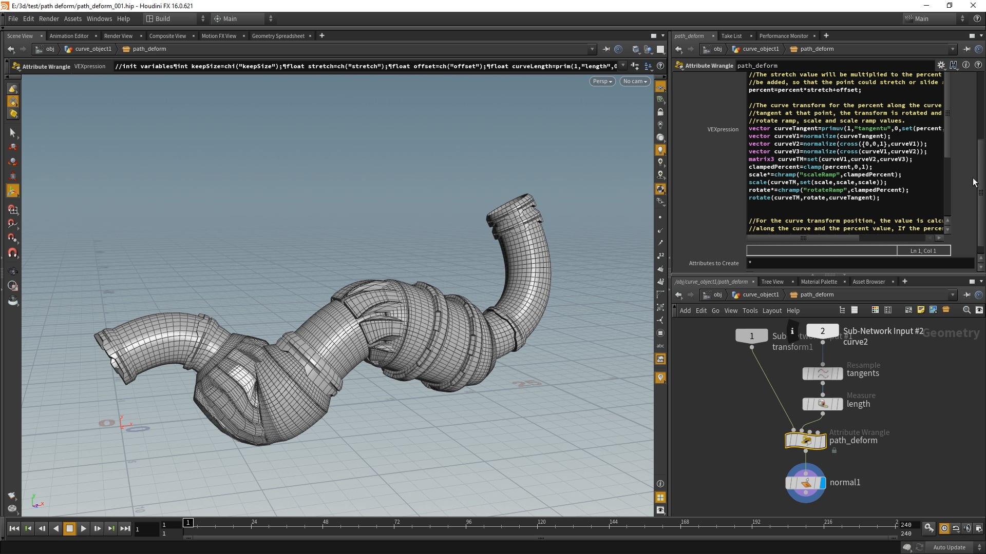 Houdini Vex Path Deform on Vimeo
