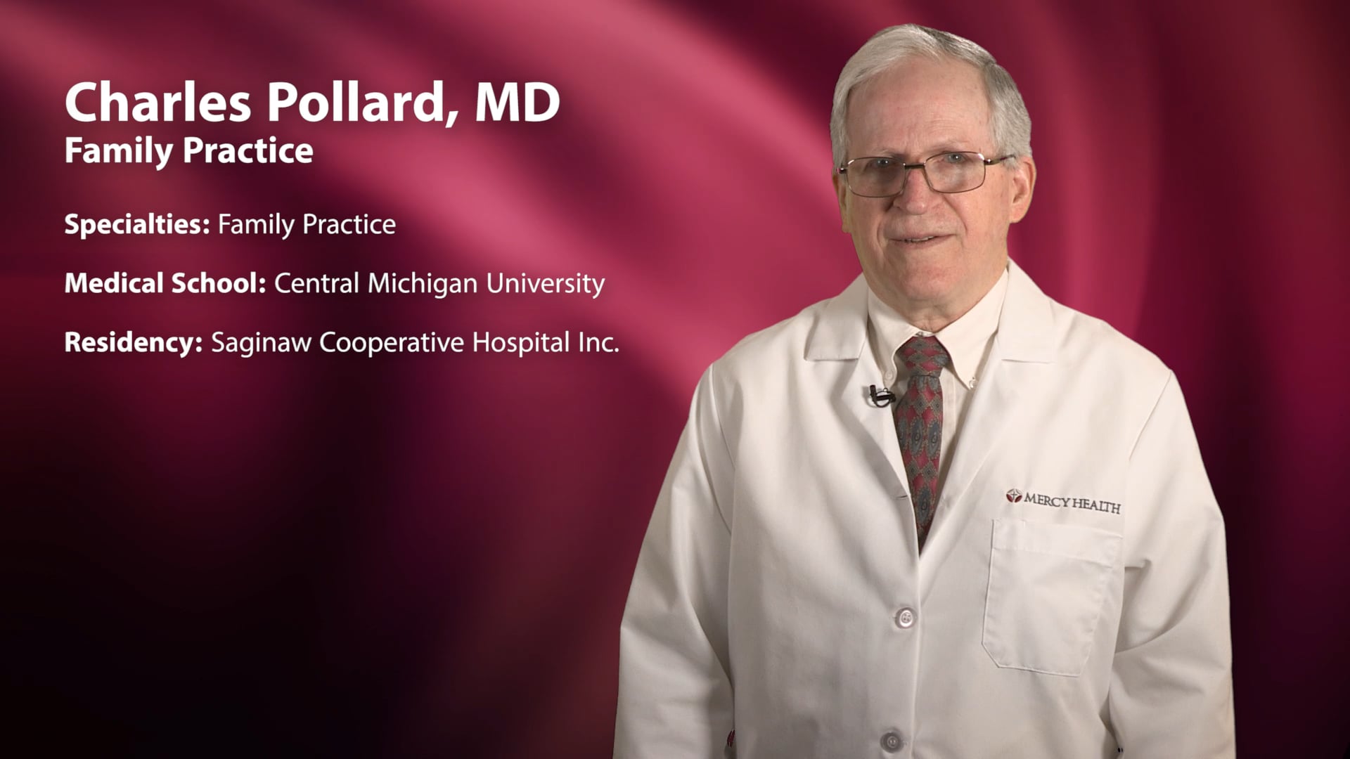Mercy Health Physician Bios - Charles Pollard on Vimeo