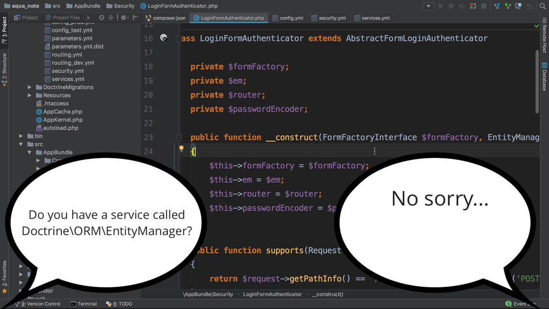 Autowiring And Service Deprecations Upgrade To Symfony4 And Flex Symfonycasts