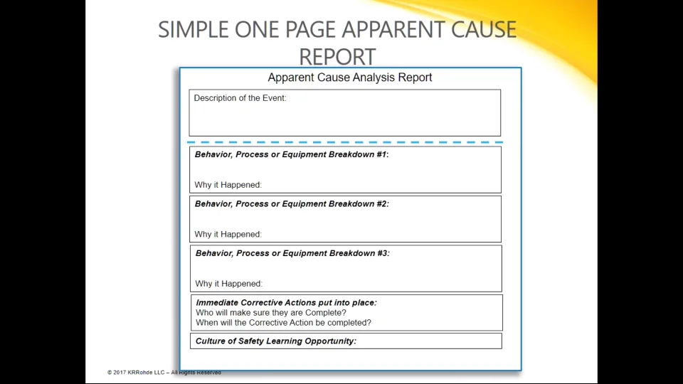 Apparent Cause Analysis on Vimeo