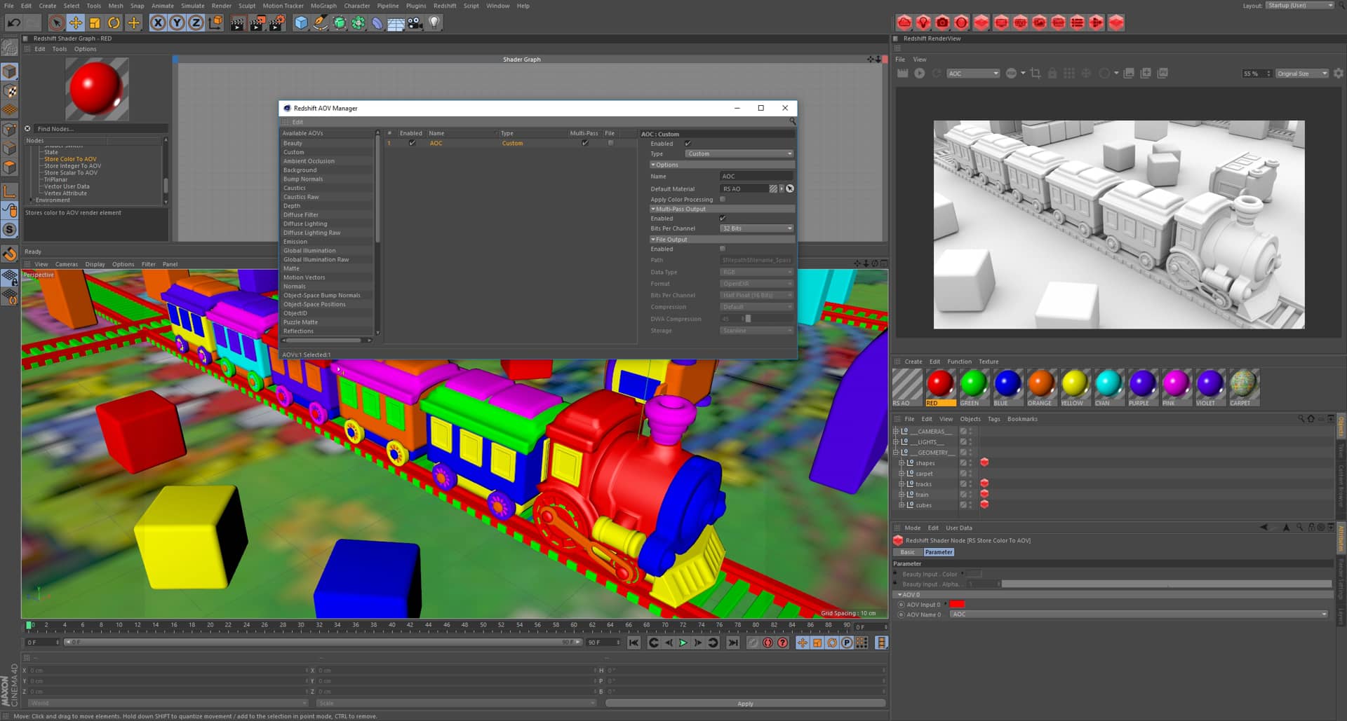 Custom AOVs in Redshift for Cinema4D on Vimeo