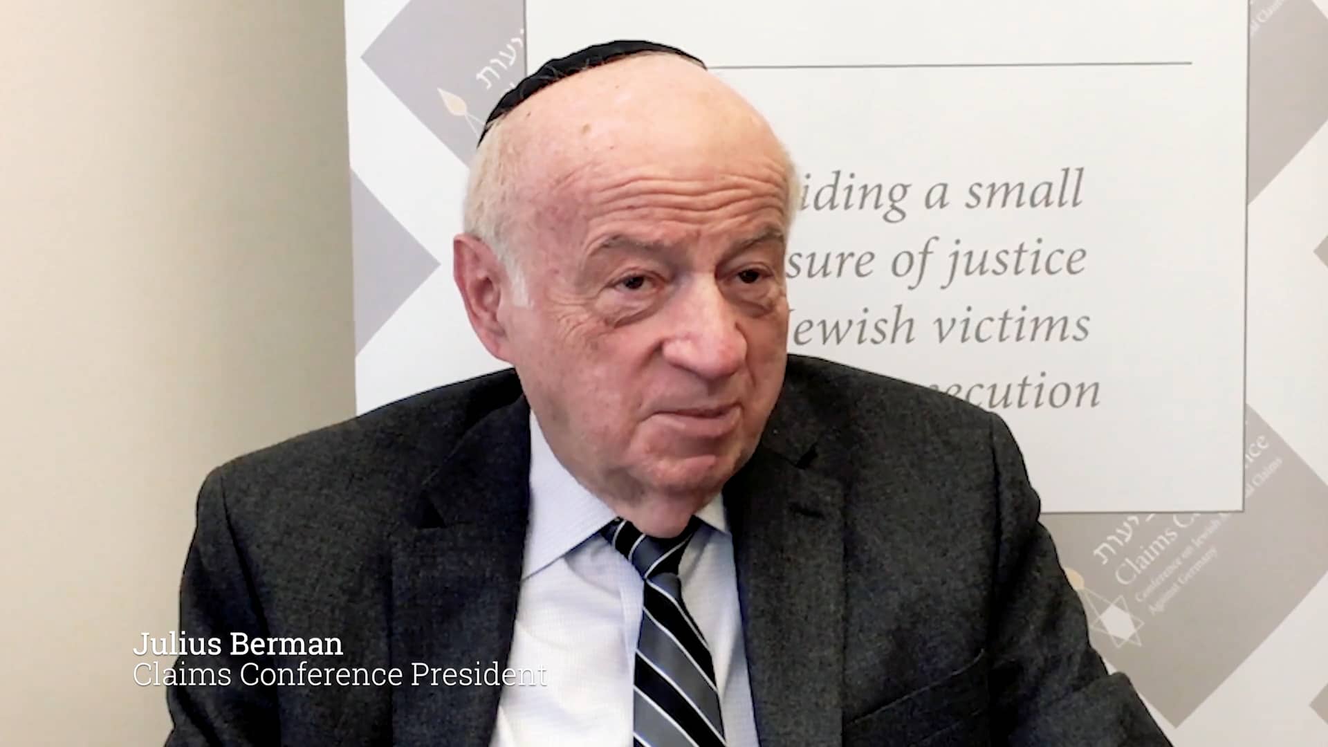 Julius Berman, Claims Conference President on Vimeo