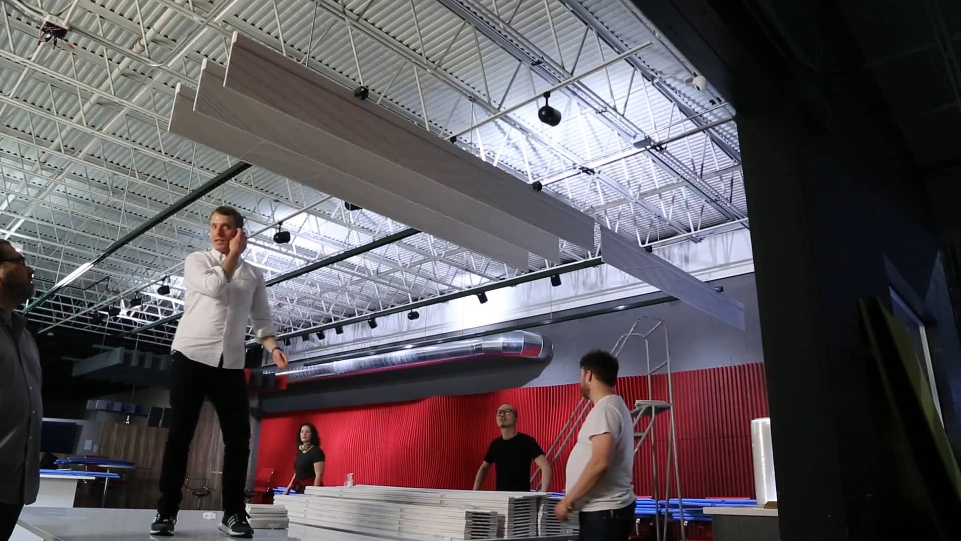 Carved Baffle - Felt lock to Unistrut Installation on Vimeo