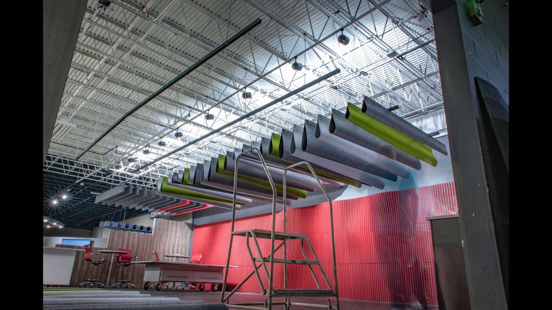 Drop Baffle - Felt lock to Unistrut Installation on Vimeo