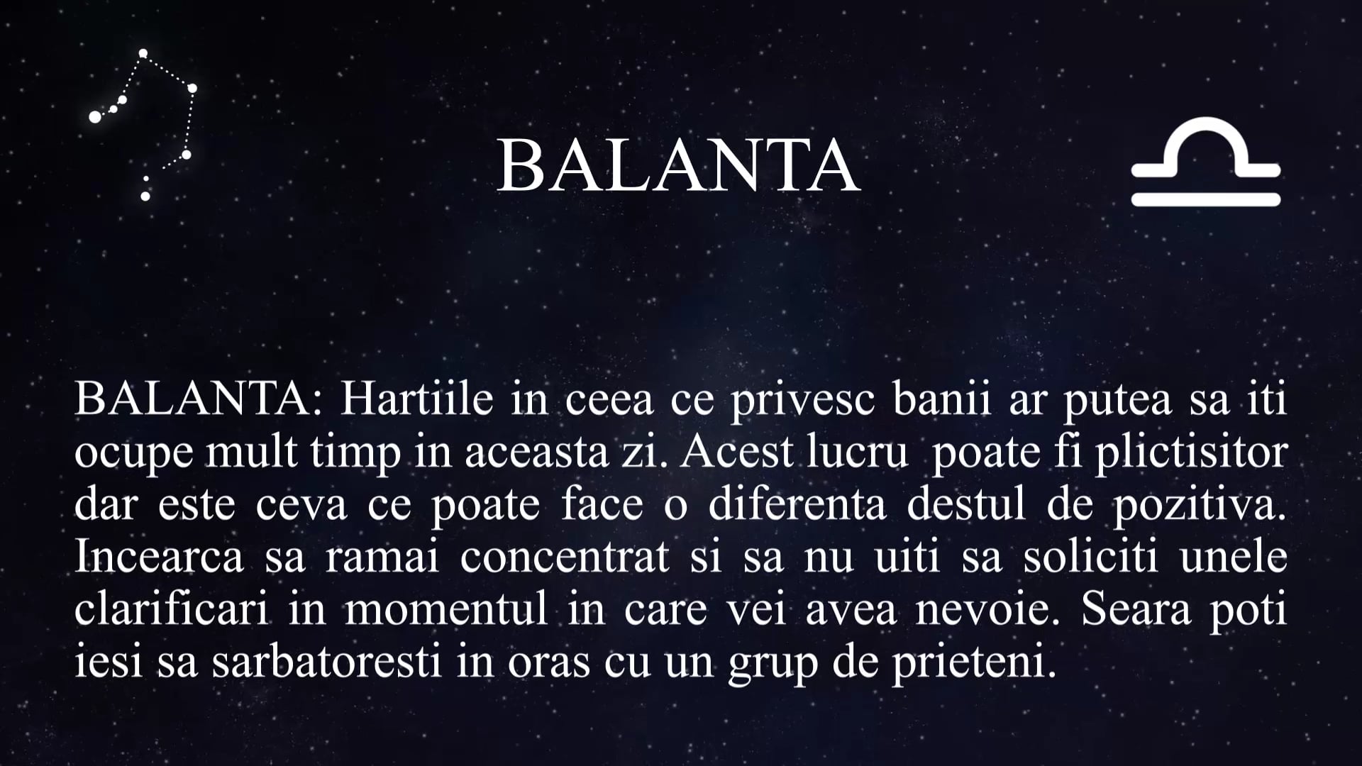 Horoscop Balanta 28.12.2017 on Vimeo