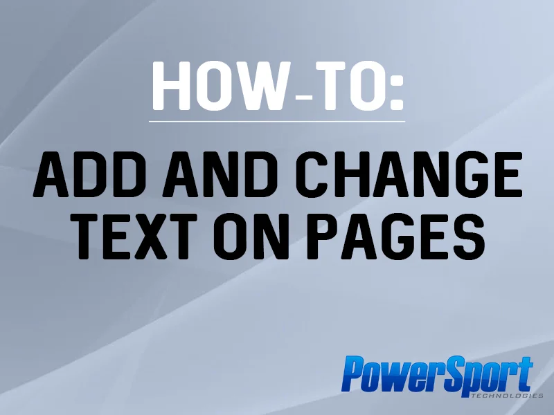Adding or Changing Text on Website Pages on Vimeo
