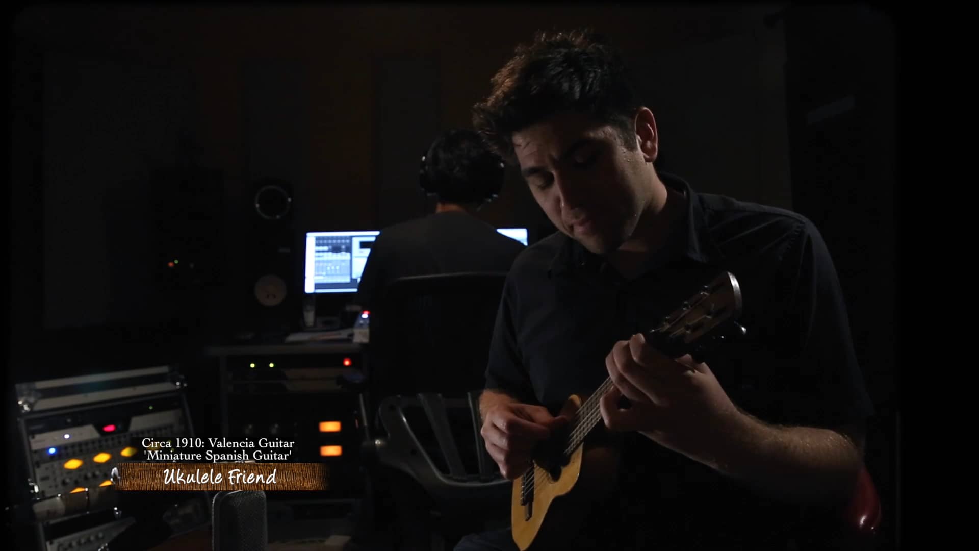 Imua Garza and Circa 1910 Valencia Spanish Guitar - Miniature Guitar on ...