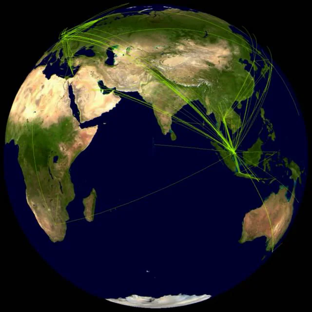 Route map animation for Jpatokal at OpenFlights.org
