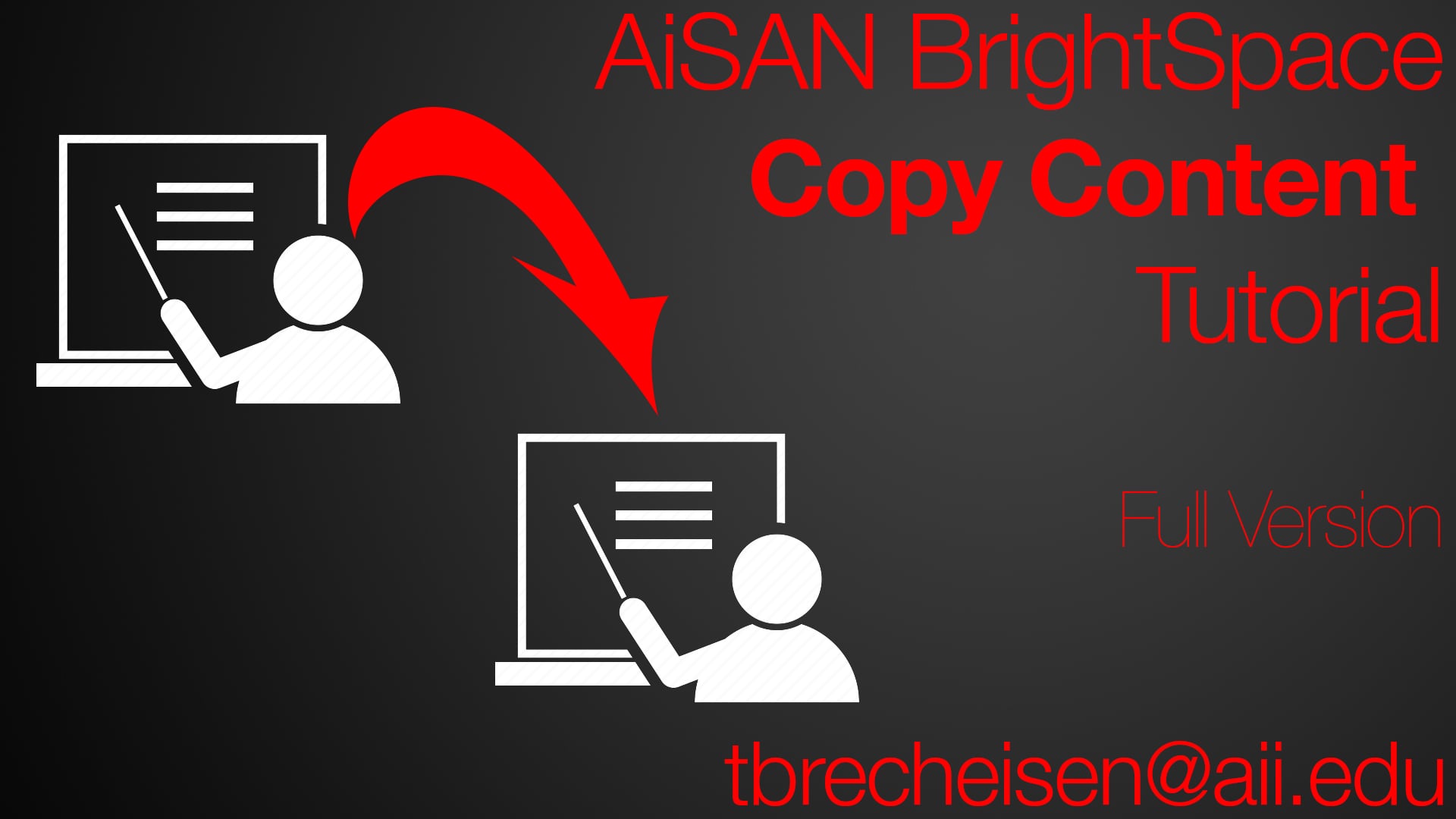 AiSAN BrightSpace - Copy Content Tutorial (Full) on Vimeo