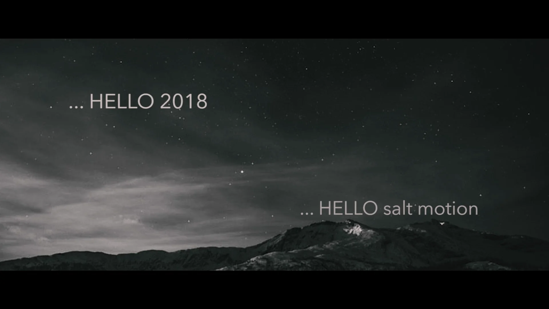 BYE BYE 2017 ... HELLO 2018 ... HELLO salt motion