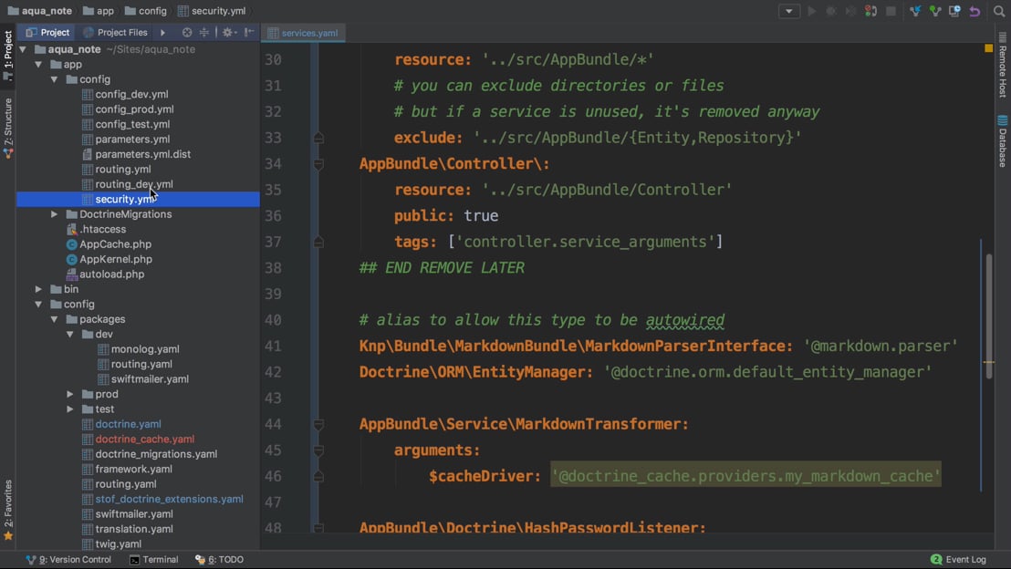 Migrating Services And Security Upgrade To Symfony4 And Flex Symfonycasts 