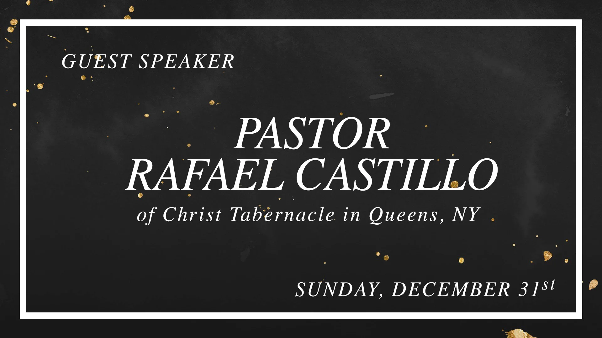 Guest Speaker - Pastor Rafael Castillo on Vimeo