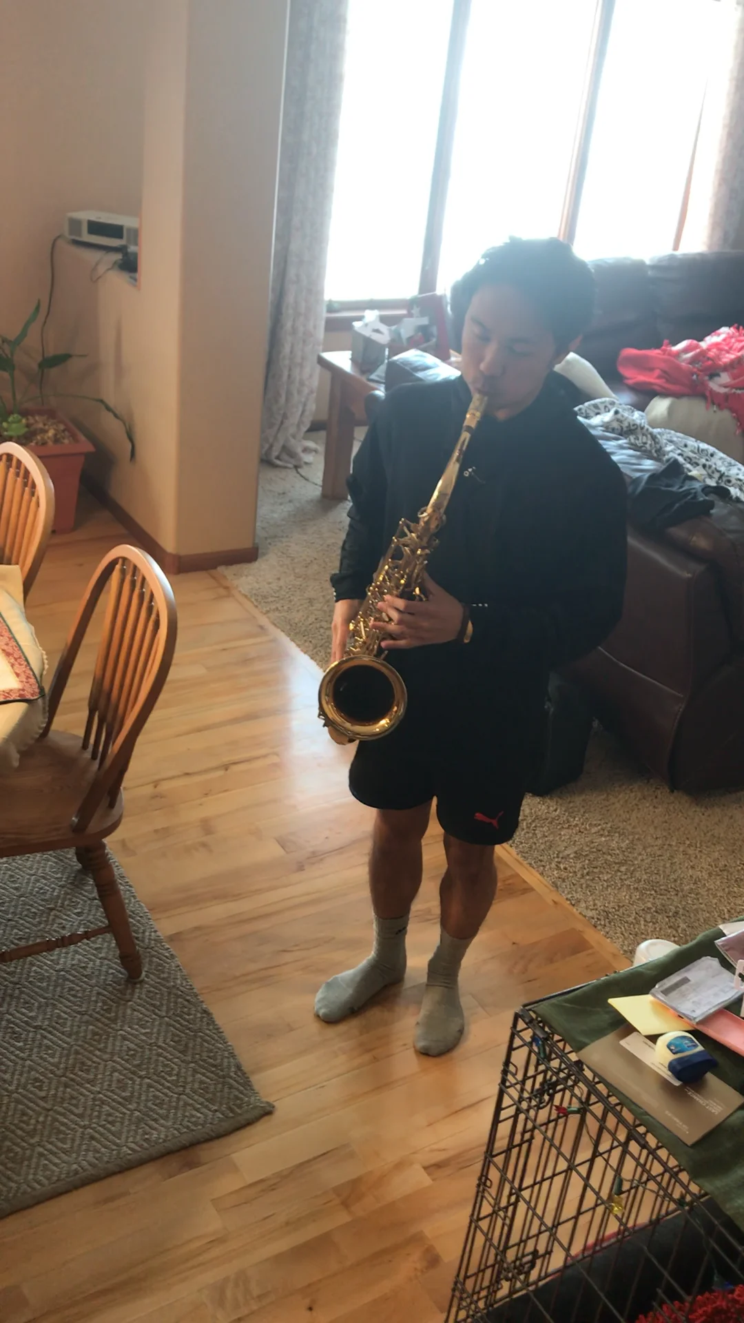 Sean on saxophone, Dec 25, 2017 on Vimeo