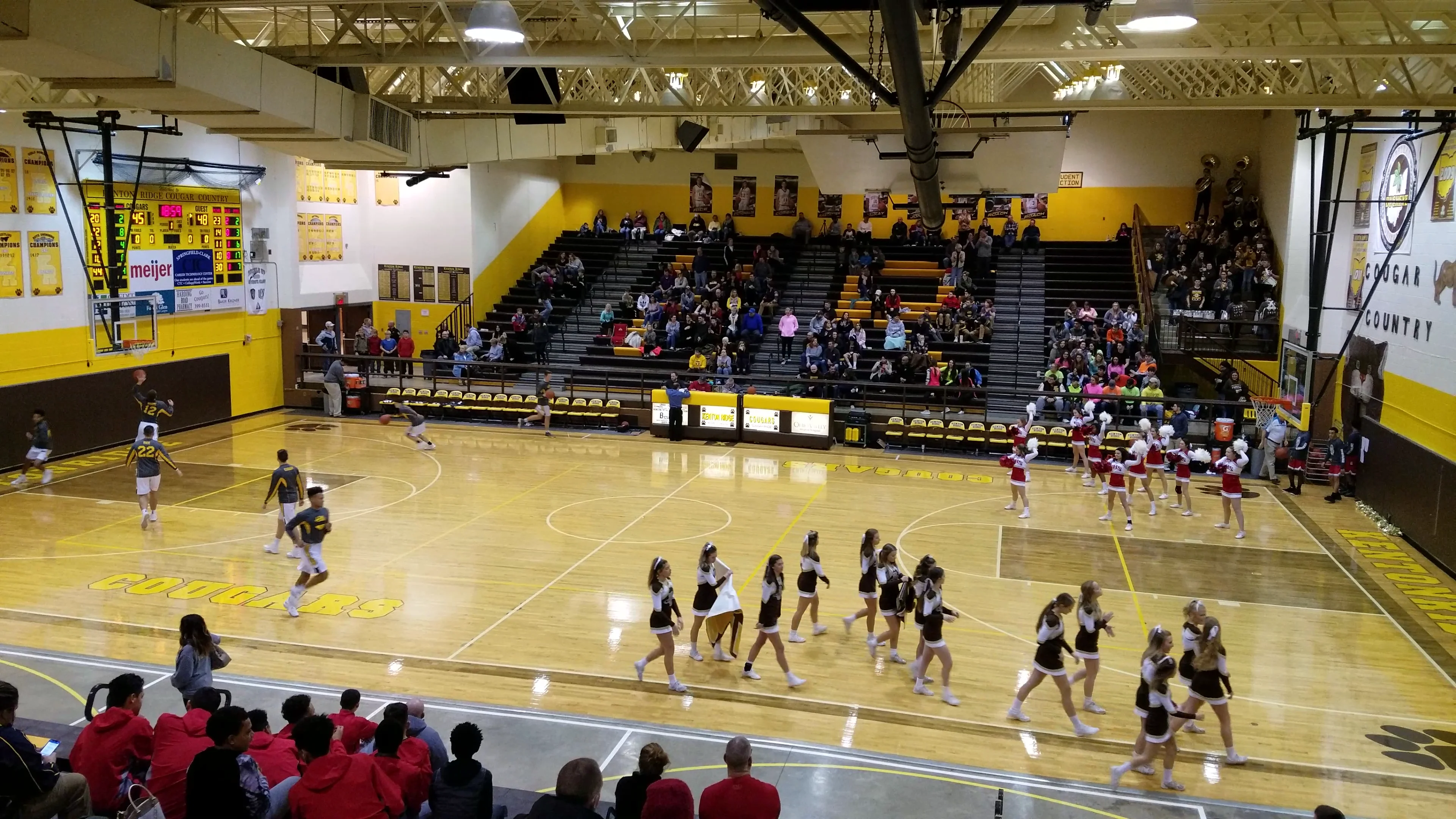 [4K] Kenton Ridge Basketball Cheerleader Intro/Team Entrance & Pep Band ...