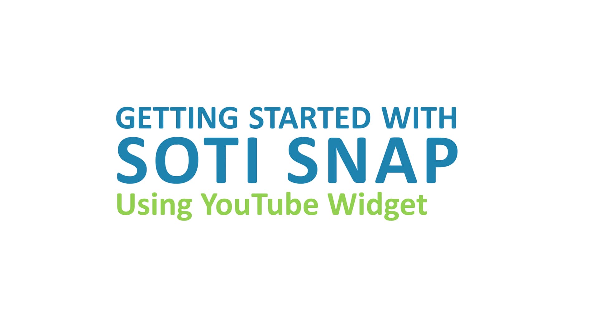 SOTI Snap - Using YouTube Widget on Vimeo