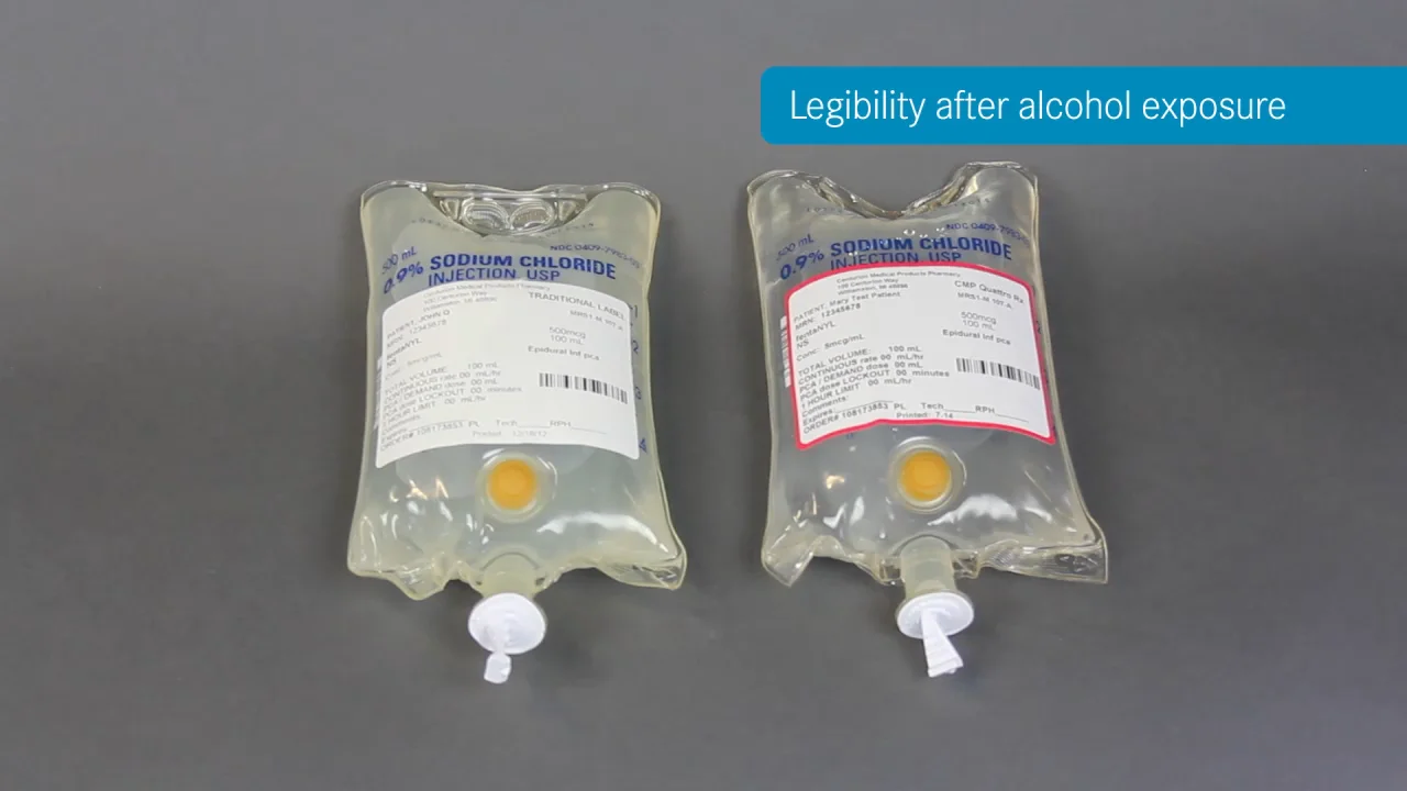Quattro Rx Labels - Legibility after alcohol exposure on Vimeo