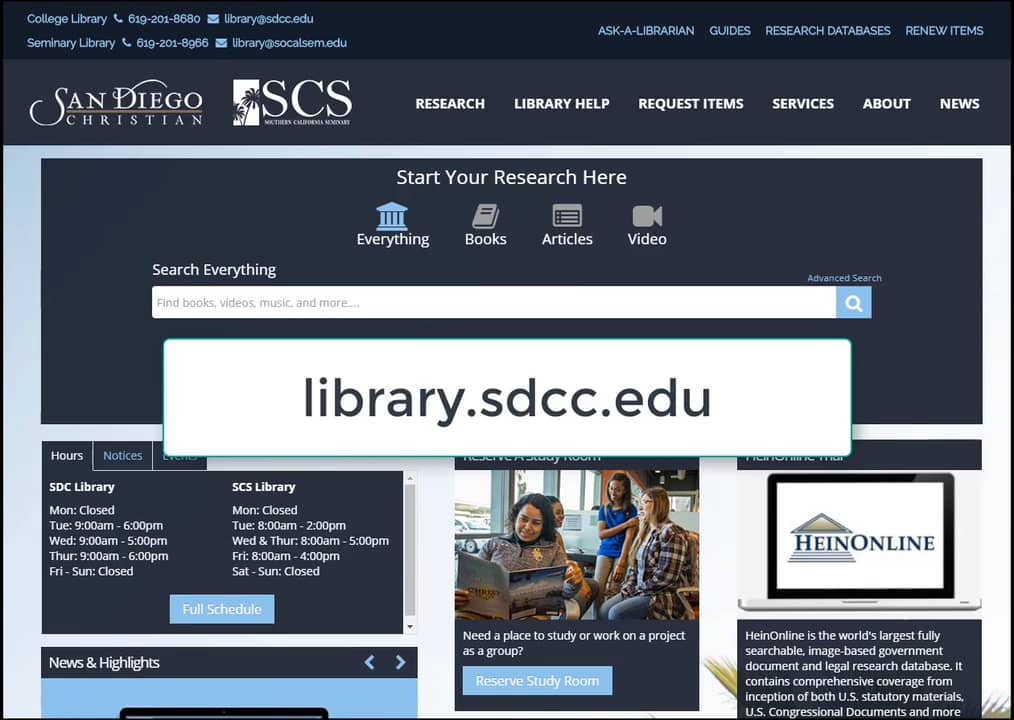 SDC & SCS Library Website Tour on Vimeo