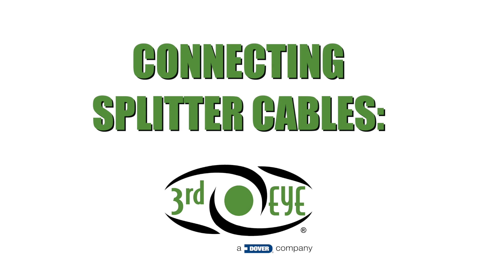 3rd Eye Troubleshoot - Connecting Splitter Cables on Vimeo