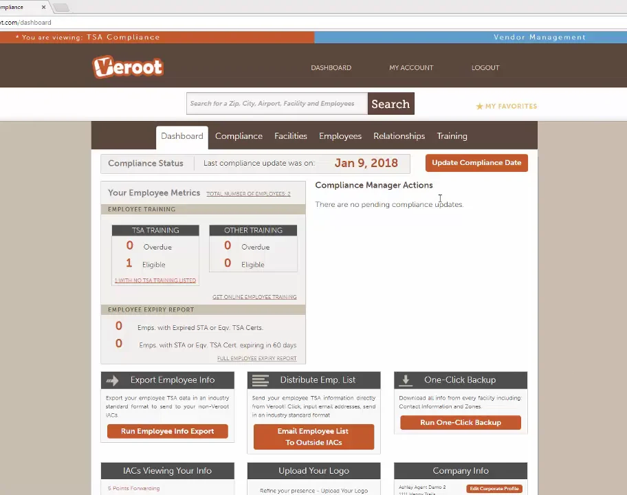 Getting and Assigning Training E-Training in Veroot