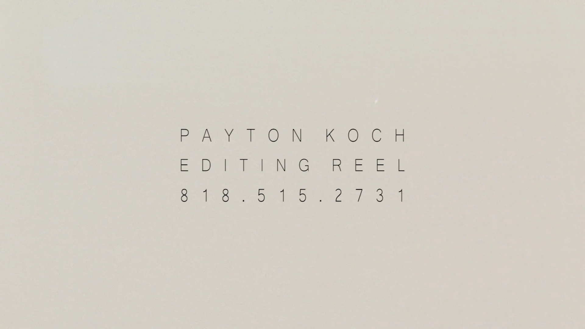 Payton Koch | Editing Reel 2018 on Vimeo