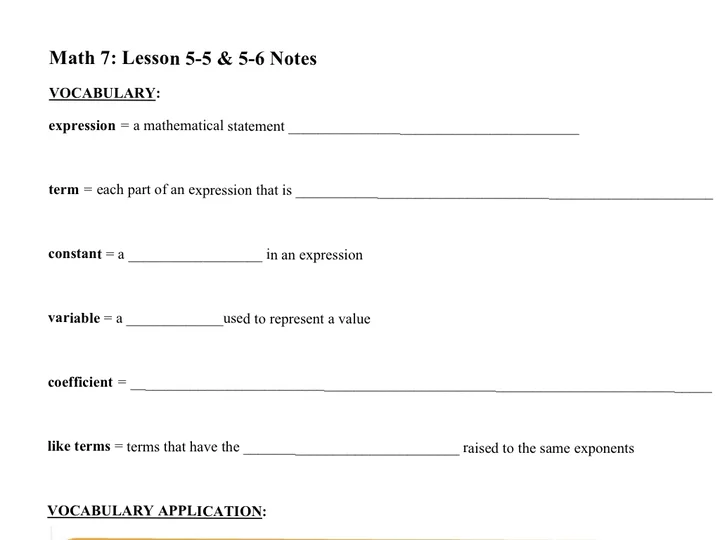 Math 7: 5-5 & 5-6 Notes on Vimeo
