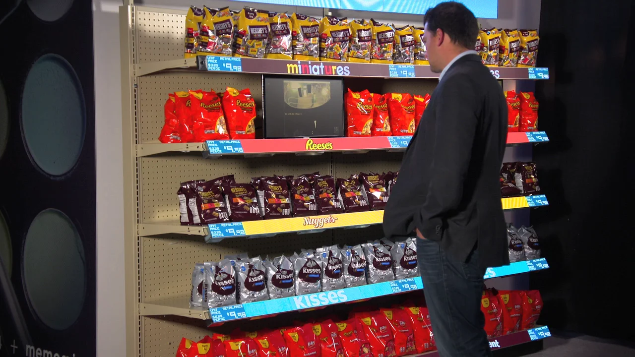 2018 NRF: Hershey Uses Intel-Based AWM Smart Shelf (B-roll)