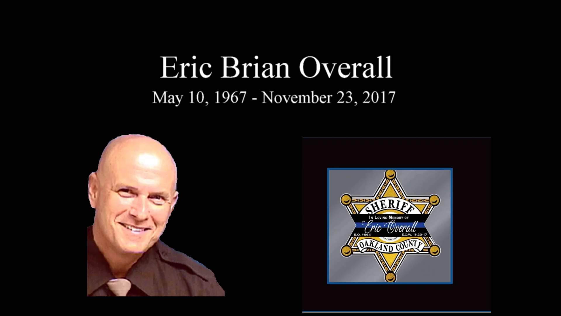 Tribute to Officer Eric Overall on Vimeo