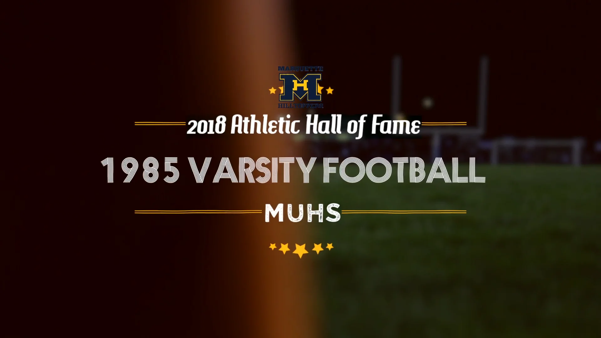 1985 Varsity Football Team 2018 MUHS Athletic Hall of Fame on Vimeo