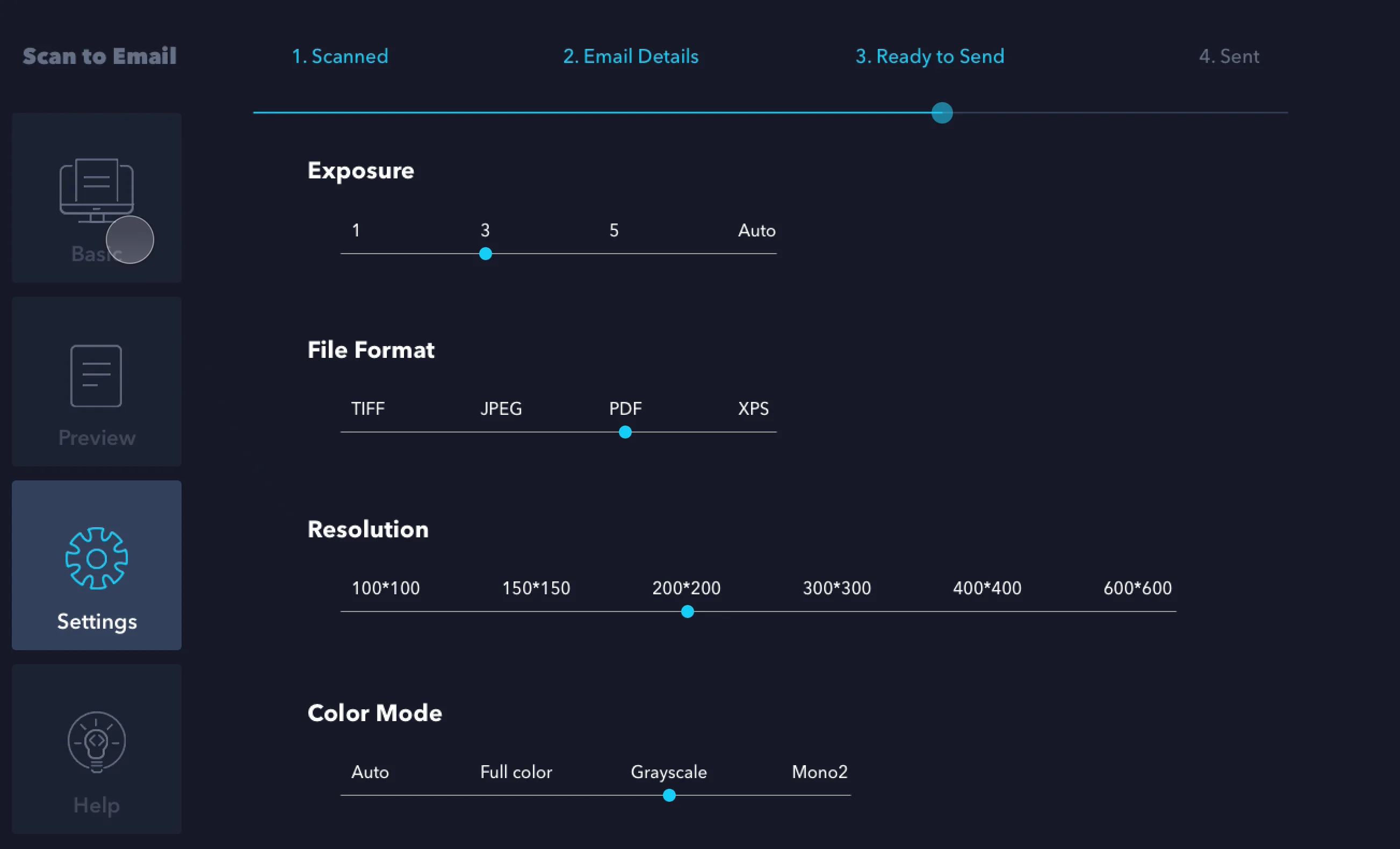 copier interface animation on Vimeo