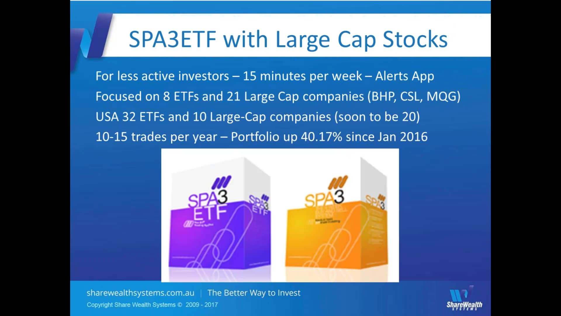 SPA3 and SPA3ETF in Action on Vimeo