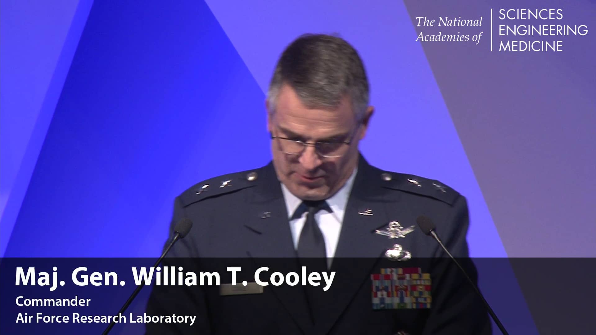Introduction of Plenary Session by Maj. Gen. William T. Cooley on Vimeo