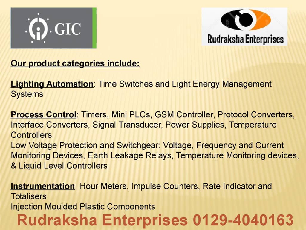 GIC & selec make - Temperature controller, Hour meter, PLC, Converter ...