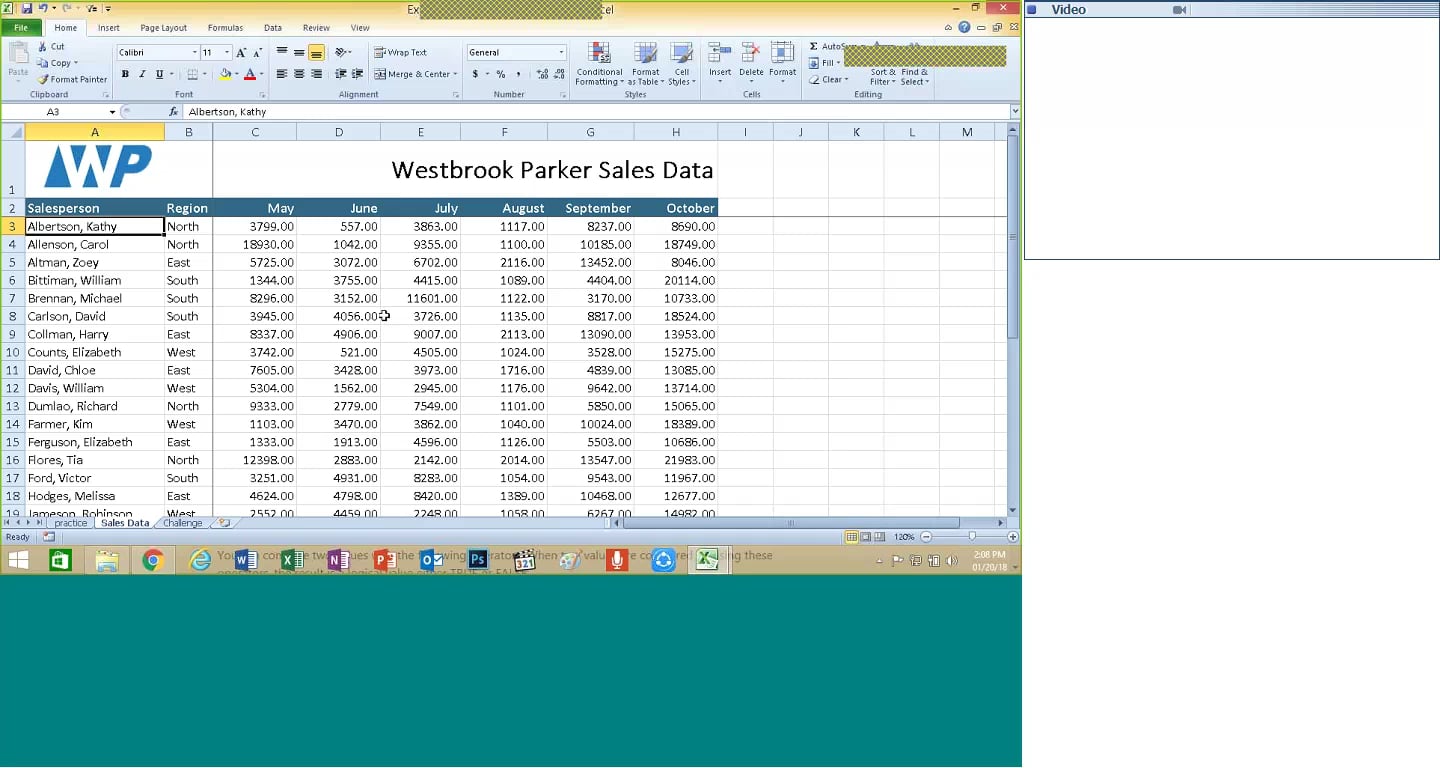 Advanced MS Excel - Dec Batch-20180120 0830-1 on Vimeo