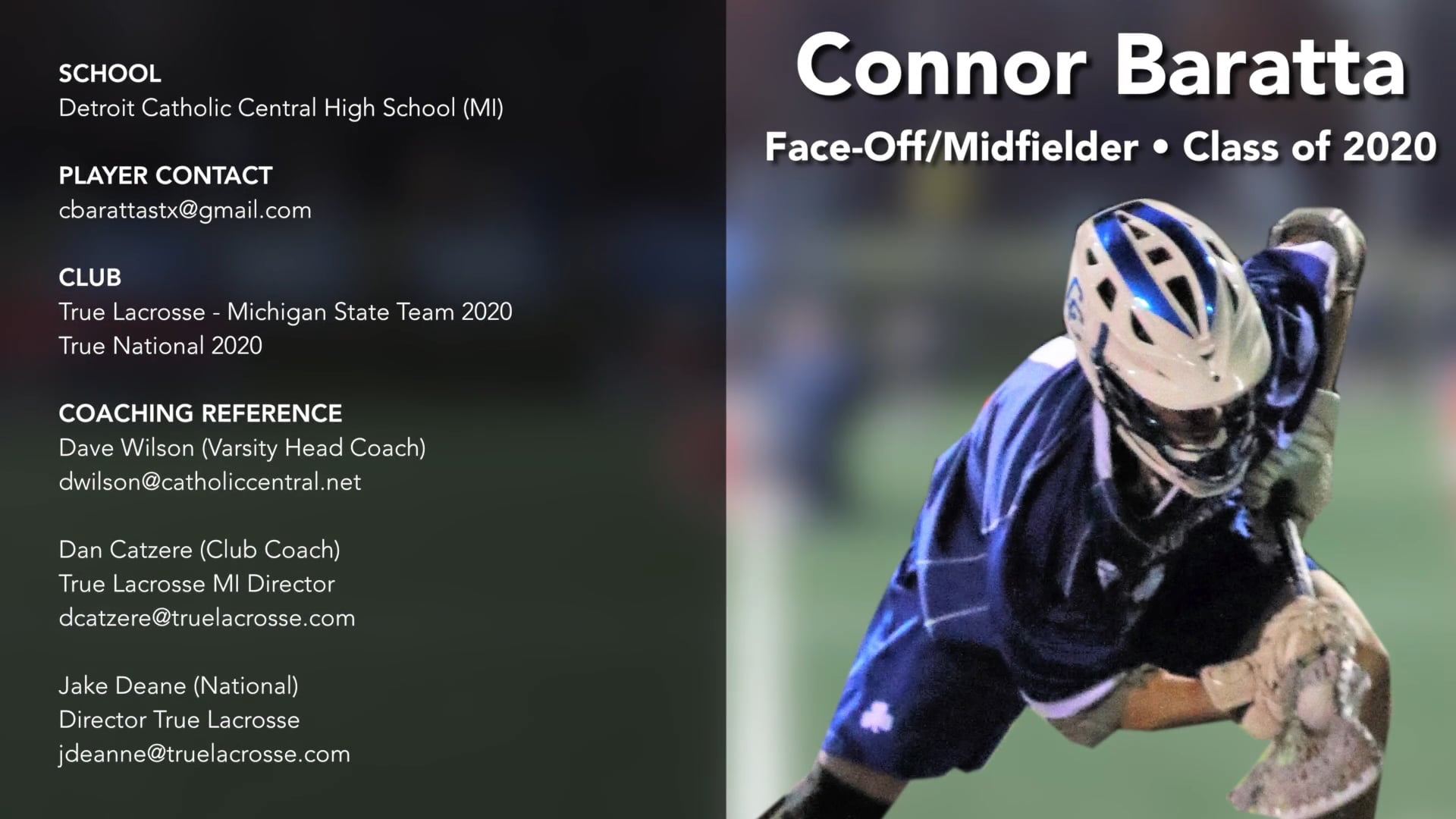 Connor Baratta 2020 - Fall 2017 Highlights on Vimeo