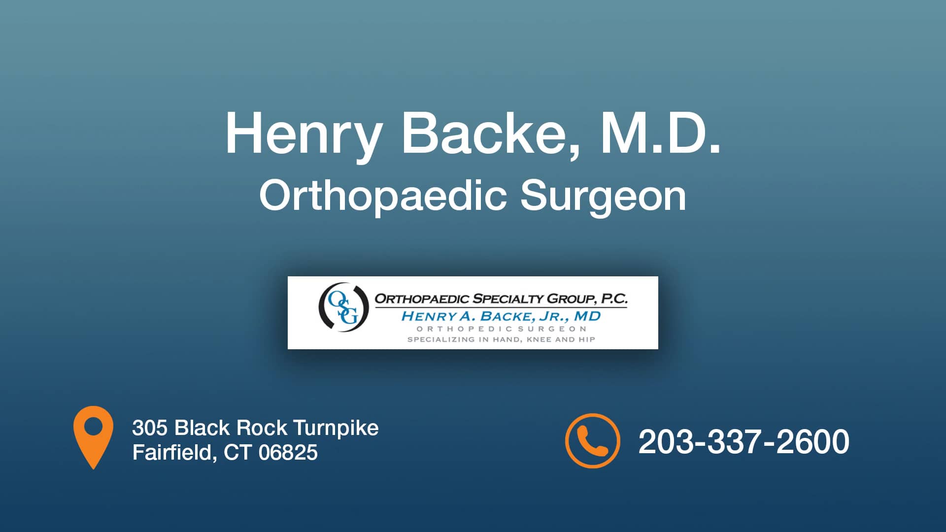 Get to know Dr. Backe on Vimeo