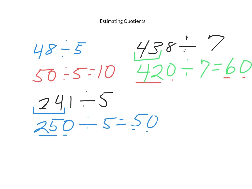 Estimating Quotients - 4th Grade on Vimeo