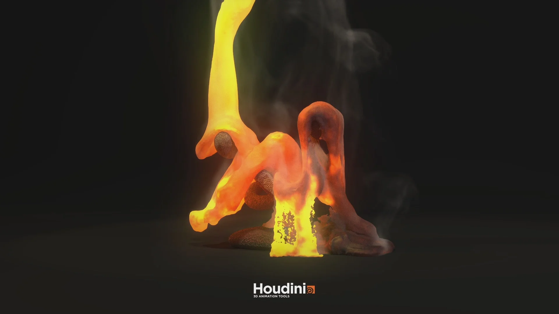 Lava Fluid 02 w smoke - Houdini FX R&D on Vimeo