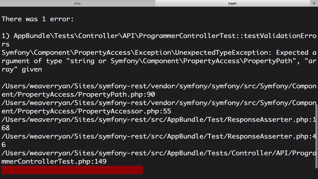 Sending back Validation Errors > Symfony RESTful API: Errors (Course 2 ... Sending back Validation Errors > Symfony RESTful API: Errors (Course 2 ...