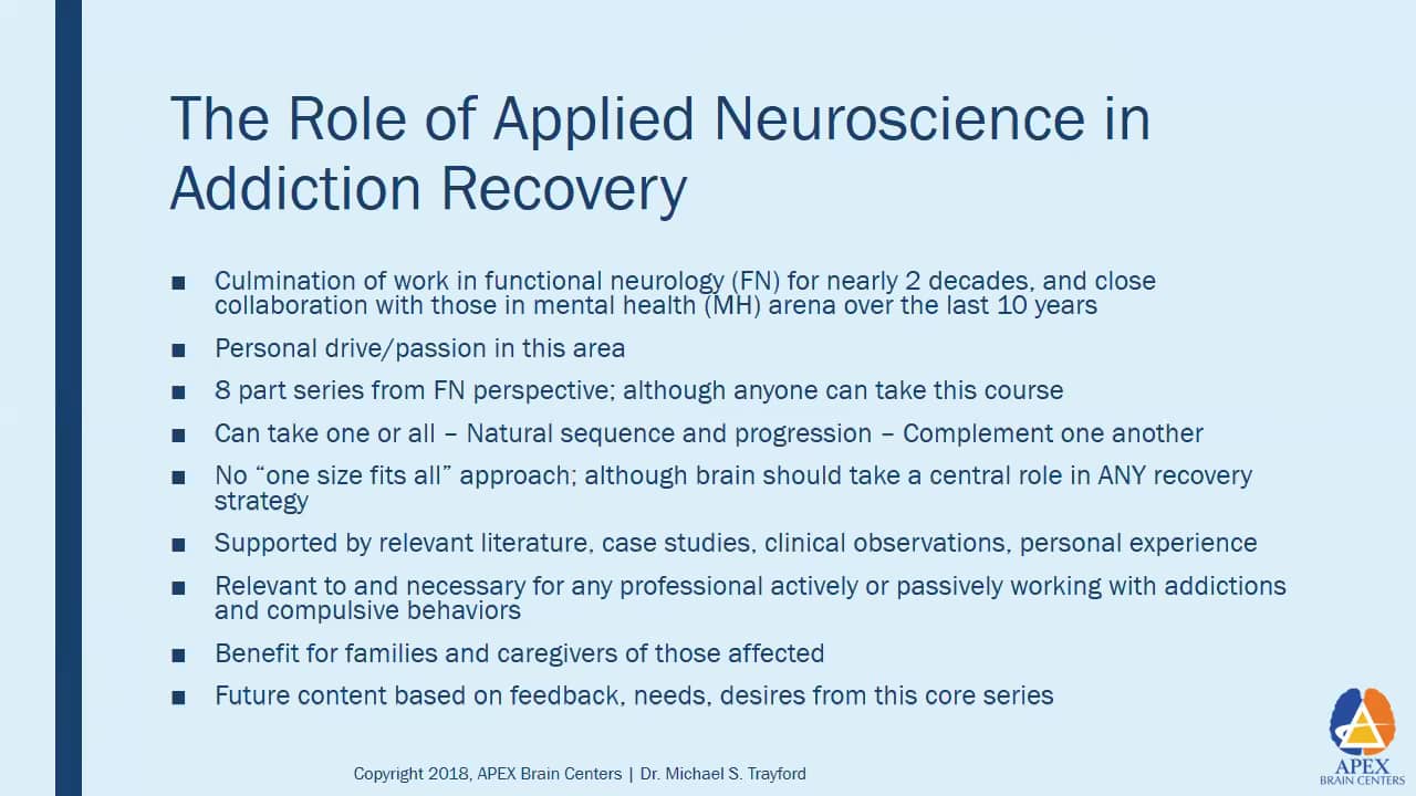 The Role of Applied Neuroscience in Addiction Recovery on Vimeo