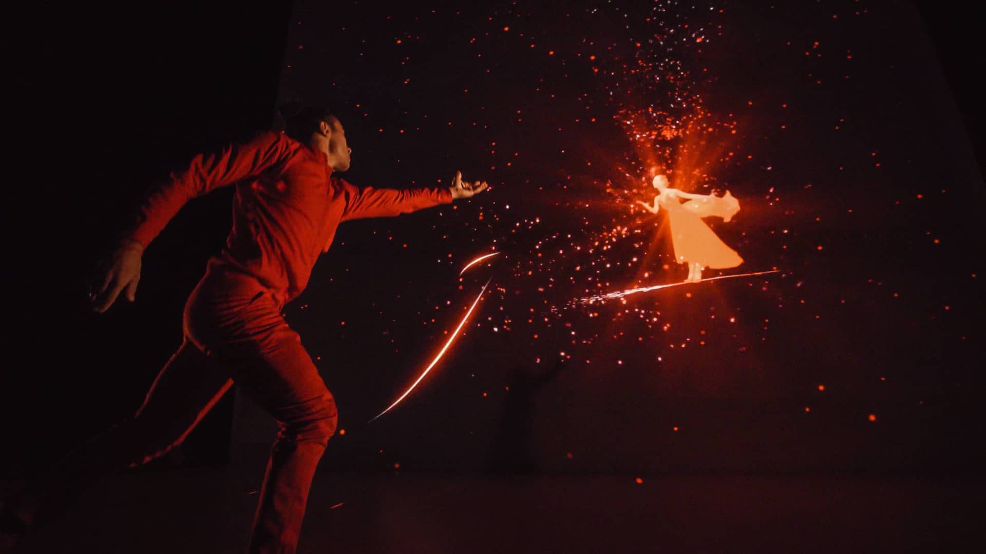 Dubai Film Festival 2017 - Interactive projection mapping on projection ...