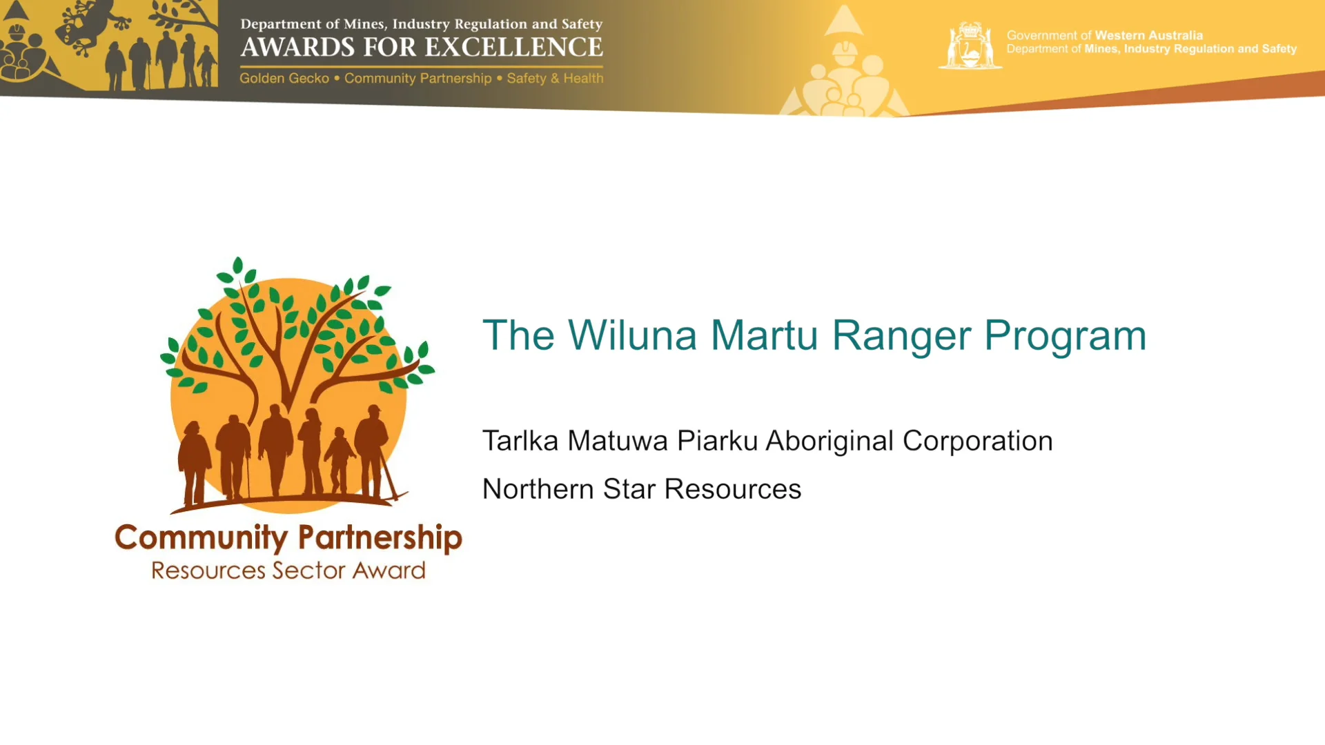 Community Partnership Awards - The Wiluna Martu Ranger Program on Vimeo