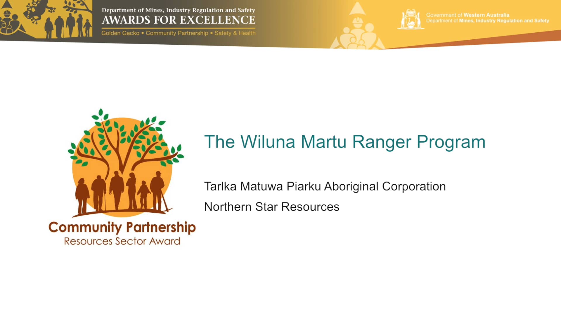 Community Partnership Awards - The Wiluna Martu Ranger Program on Vimeo
