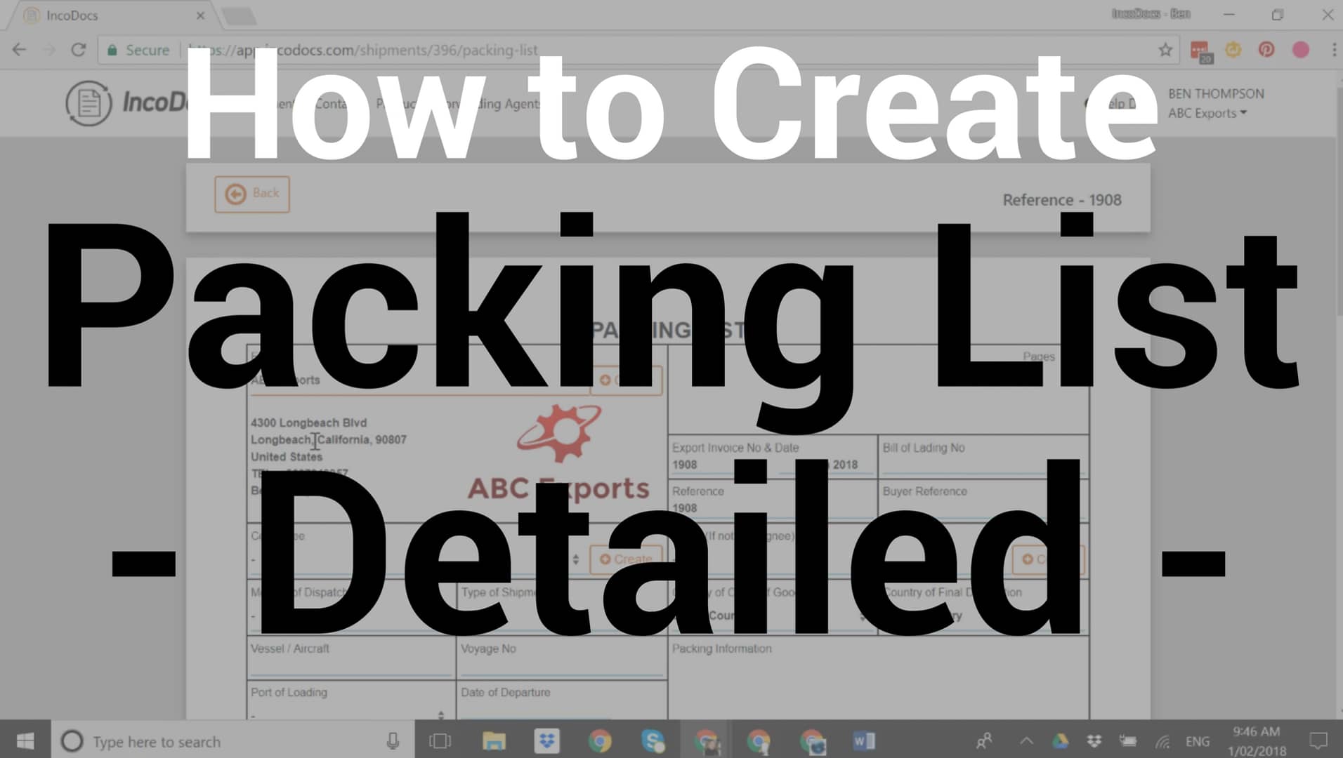 How to Create a Packing List (LCL and Airfreight) for Export shipping ...