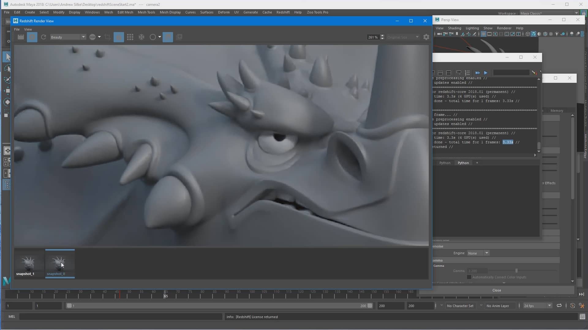 Redshift: Denoiser Tutorial (Optix and Altus), Timeline Scubbing on Vimeo