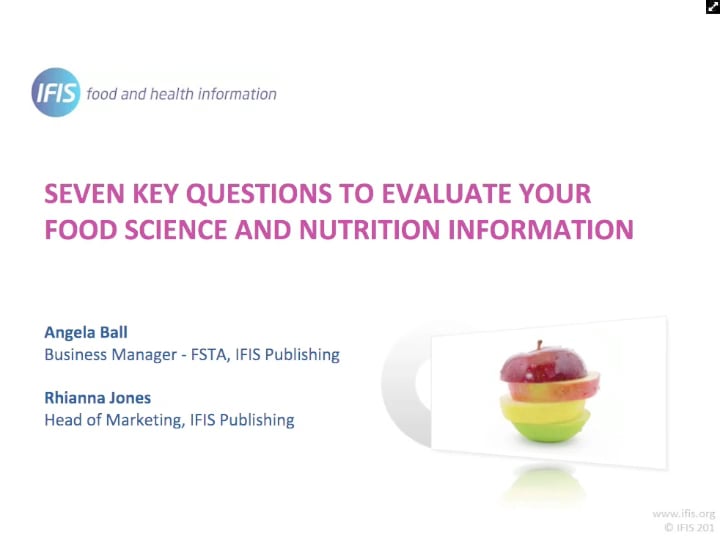 Seven Key Questions to Evaluate Your Food Science and Nutrition ...
