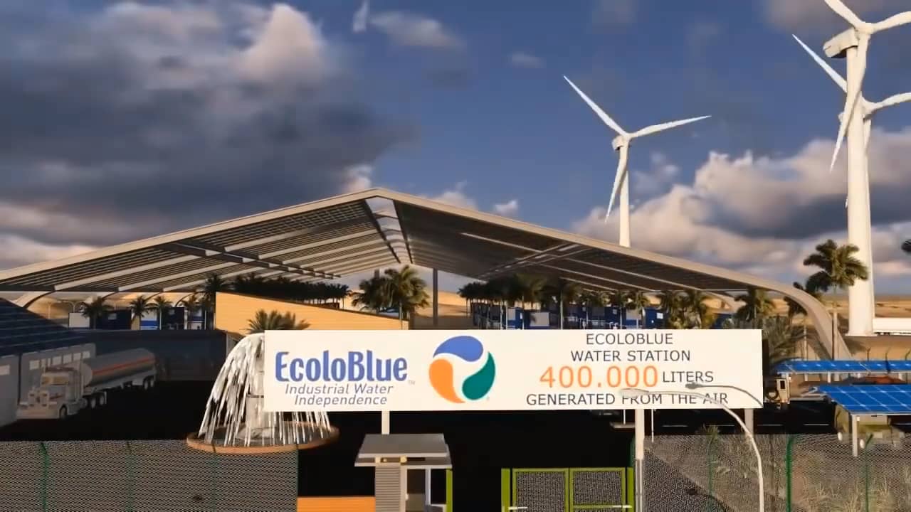 EcoloBlue 400,000 Liter_Day Atmospheric Water Generator Station on Vimeo