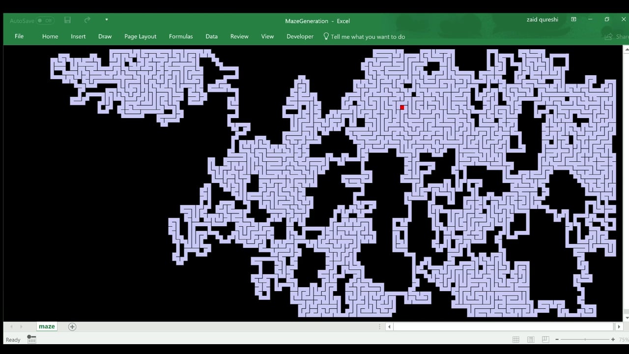Maze Generation in Excel using VBA on Vimeo