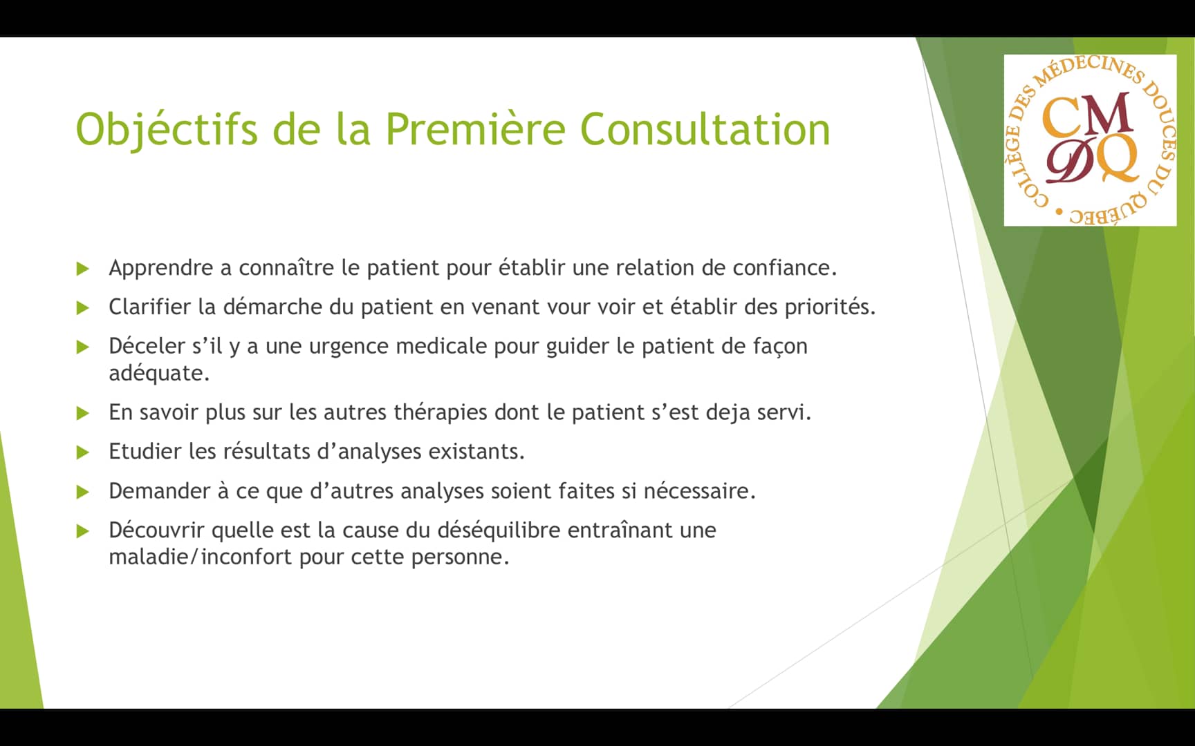 CMDQ Video 1 - La première consultation on Vimeo