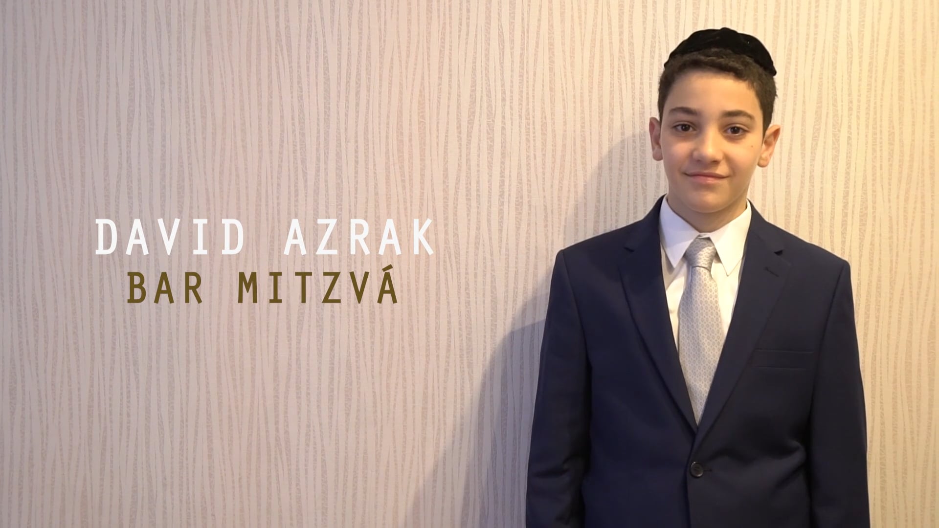 Bar Mitzvá David Azrak on Vimeo